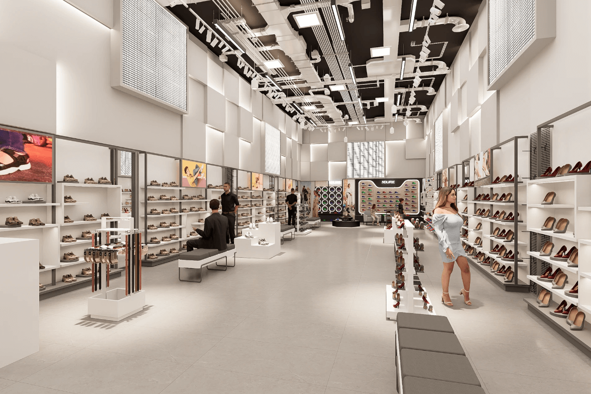 How to Better Layout and Design a Large Shoe Store?